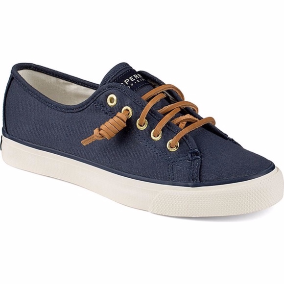 Sperry | Shoes | Sperry Top Sider Navy Blue Slip On Canvas Shoe | Poshmark